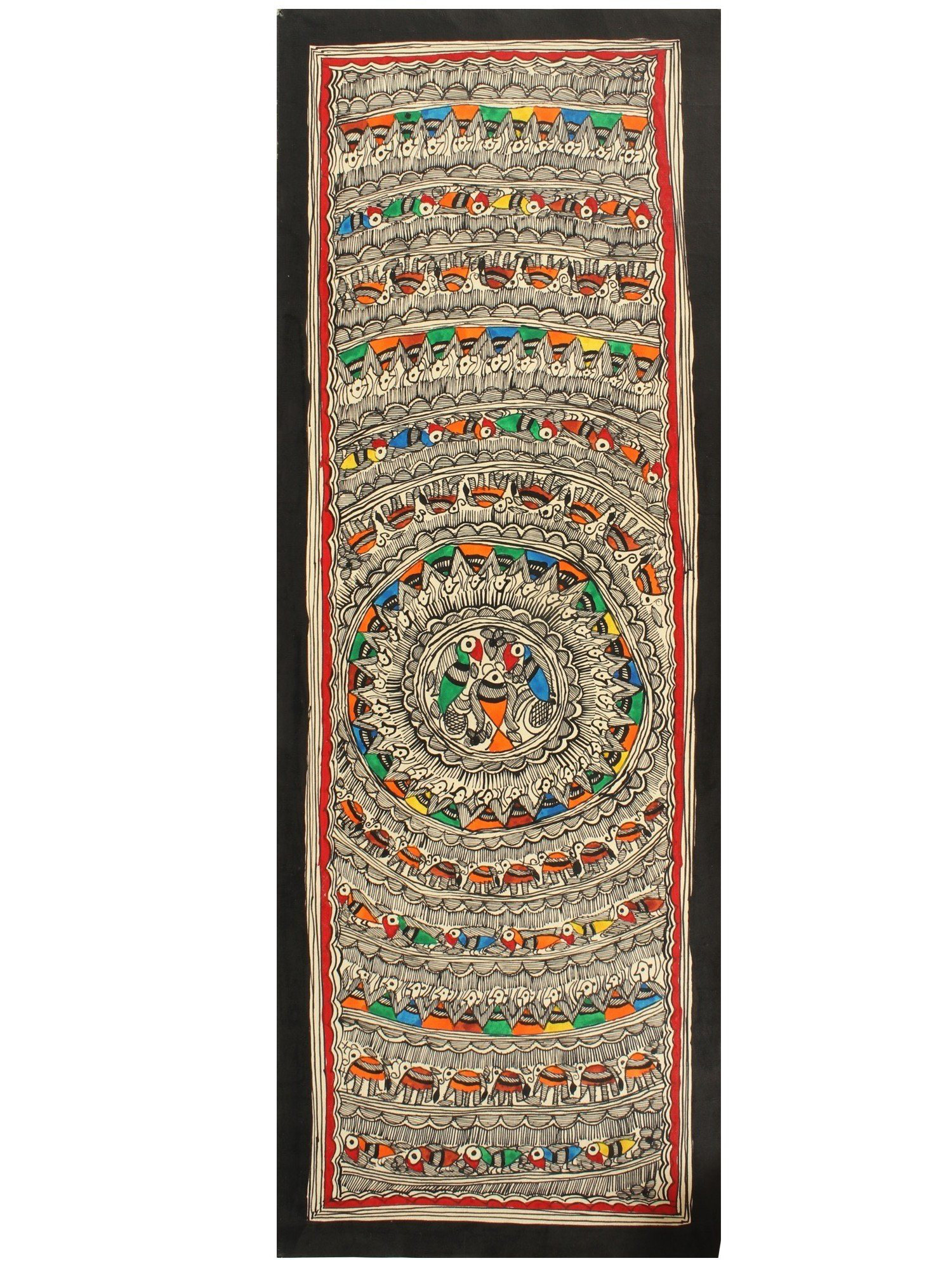 Bungalow Rose Mandala Godna | Madhubani Painting | Natural Colors On ...