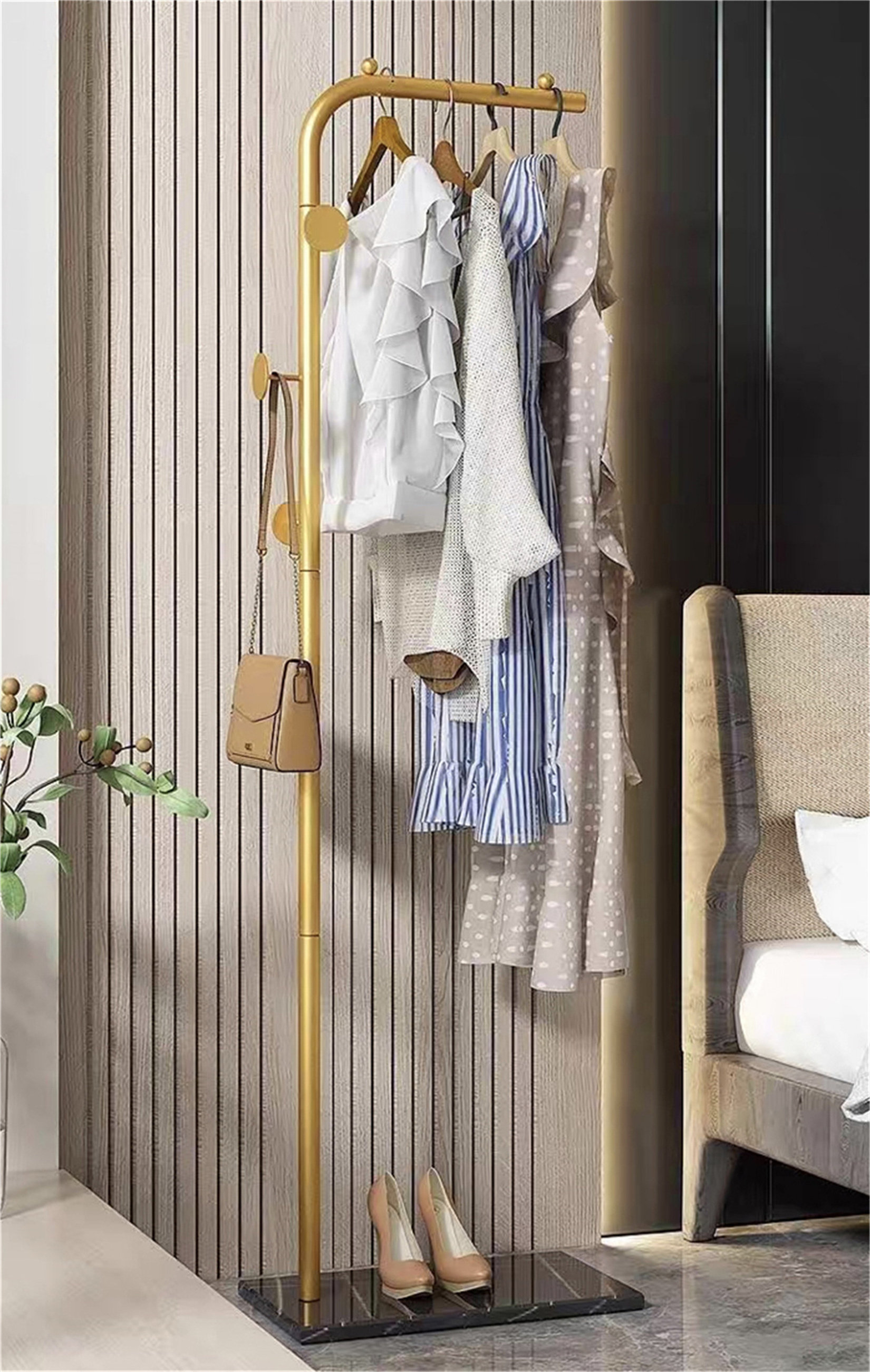 Rebrilliant Nakeeta 17.5'' Metal Clothes Rack | Wayfair