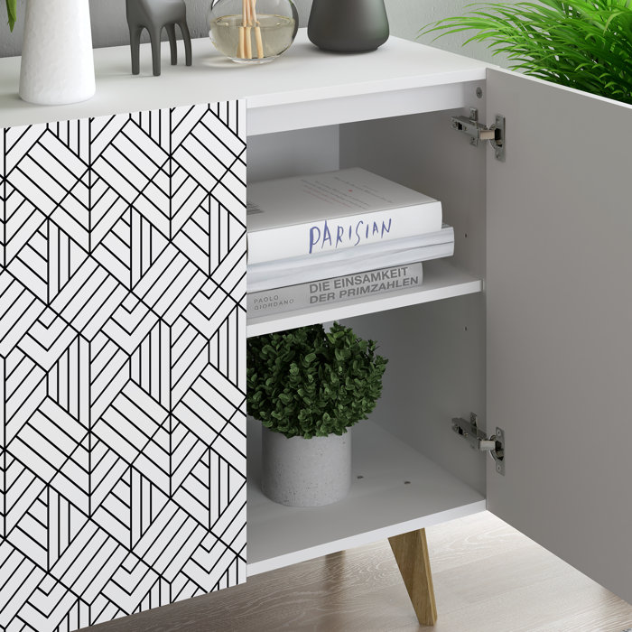 Wade Logan® Bostyn Art 2 Door Accent Cabinet & Reviews | Wayfair