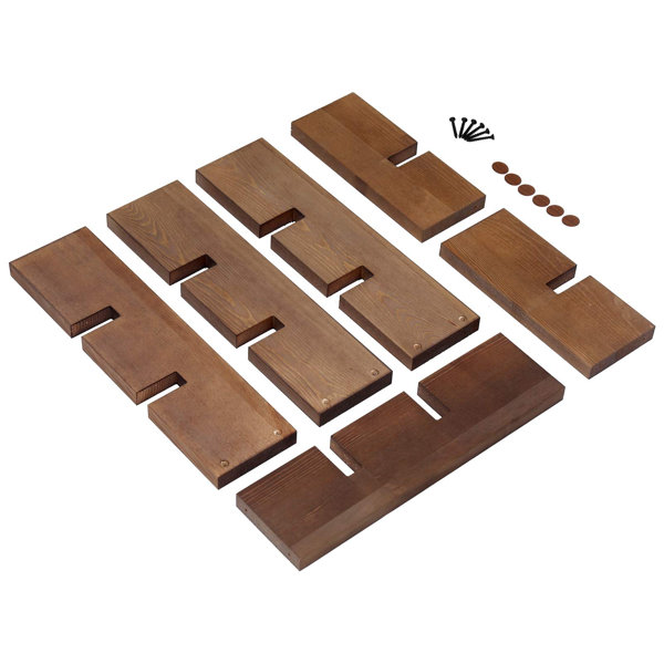 Latitude Run® Diannne 7 Bottle Solid Wood Freestanding Wine Bottle Rack ...