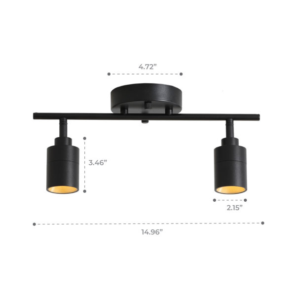 Vidalite Shura 2-Light Integrated LED Track Light with Rotatable Heads ...