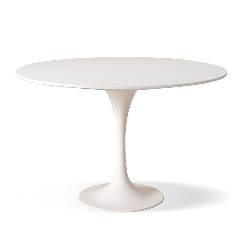 Hokku Designs 39.37" White Round Manufactured Wood Dining Table | Wayfair