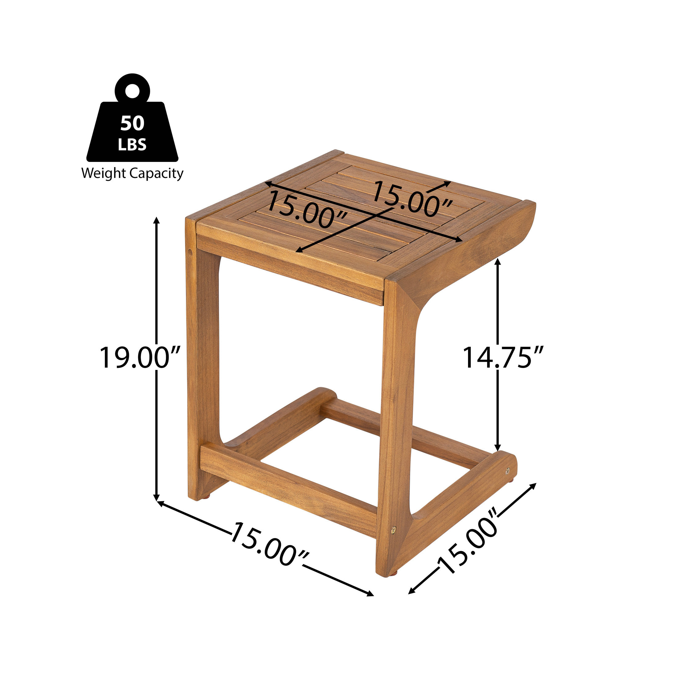 George Oliver Ashwell Acacia Wood Side Table | Wayfair