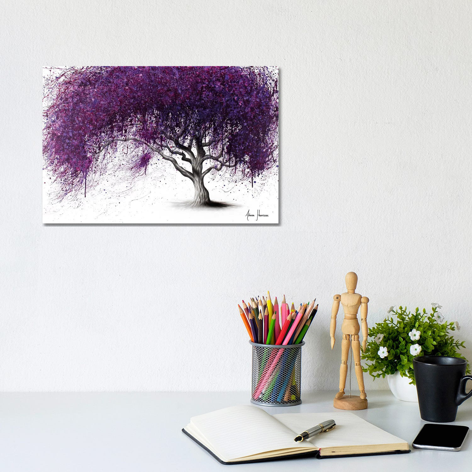 East Urban Home Violet Shadows by Ashvin Harrison - Print | Wayfair