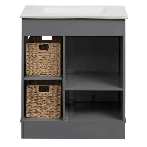 Sand & Stable Sofia 29.88'' Single Bathroom Vanity with Vitreous China ...