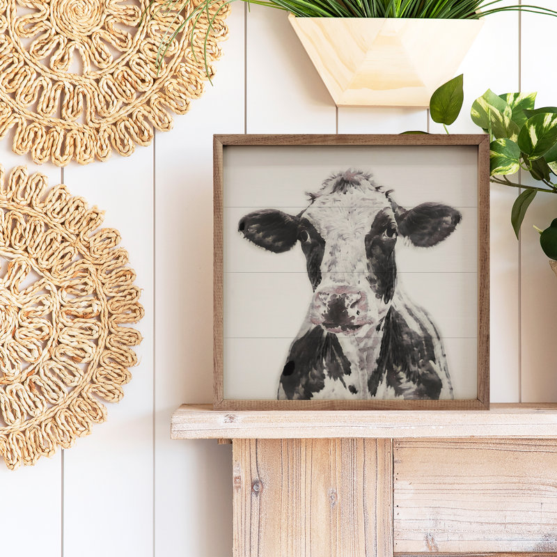 August Grove® Watercolor Dairy Cow | Wayfair