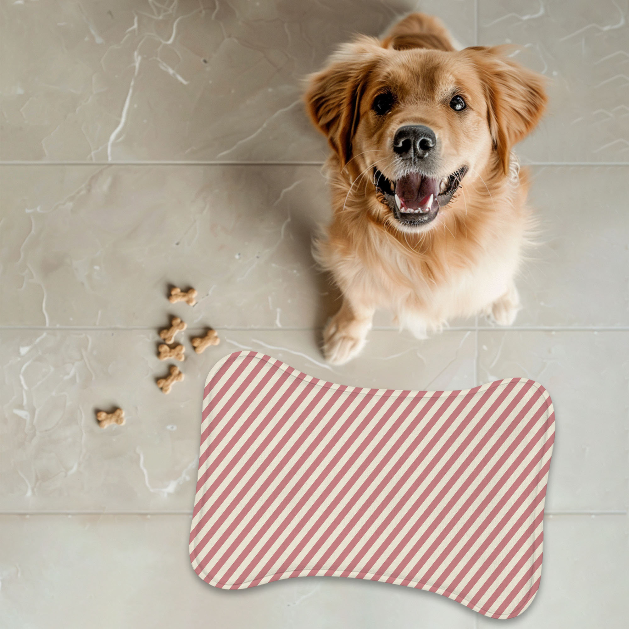 MentionedYou Ruby Beige - 1 Piece Bone Shape Feeding Mat | Wayfair