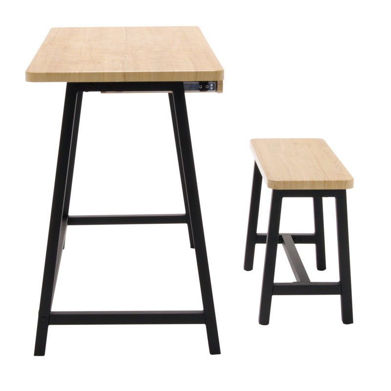 Gracie Oaks Theta Solid Wood Desk and Chair Set & Reviews | Wayfair