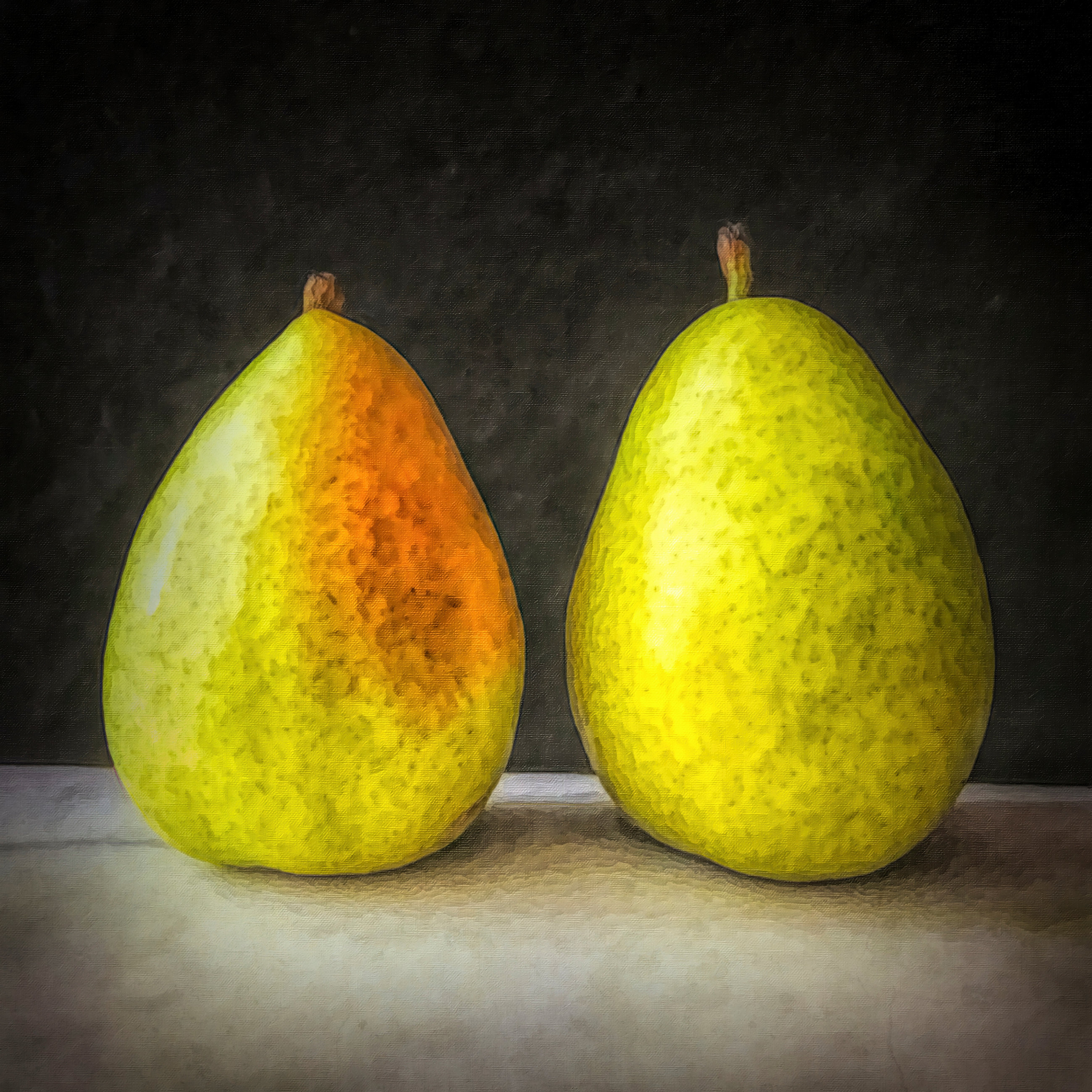 Gracie Oaks Still Life Two Pears by Graffitee Studios - Wrapped Canvas ...