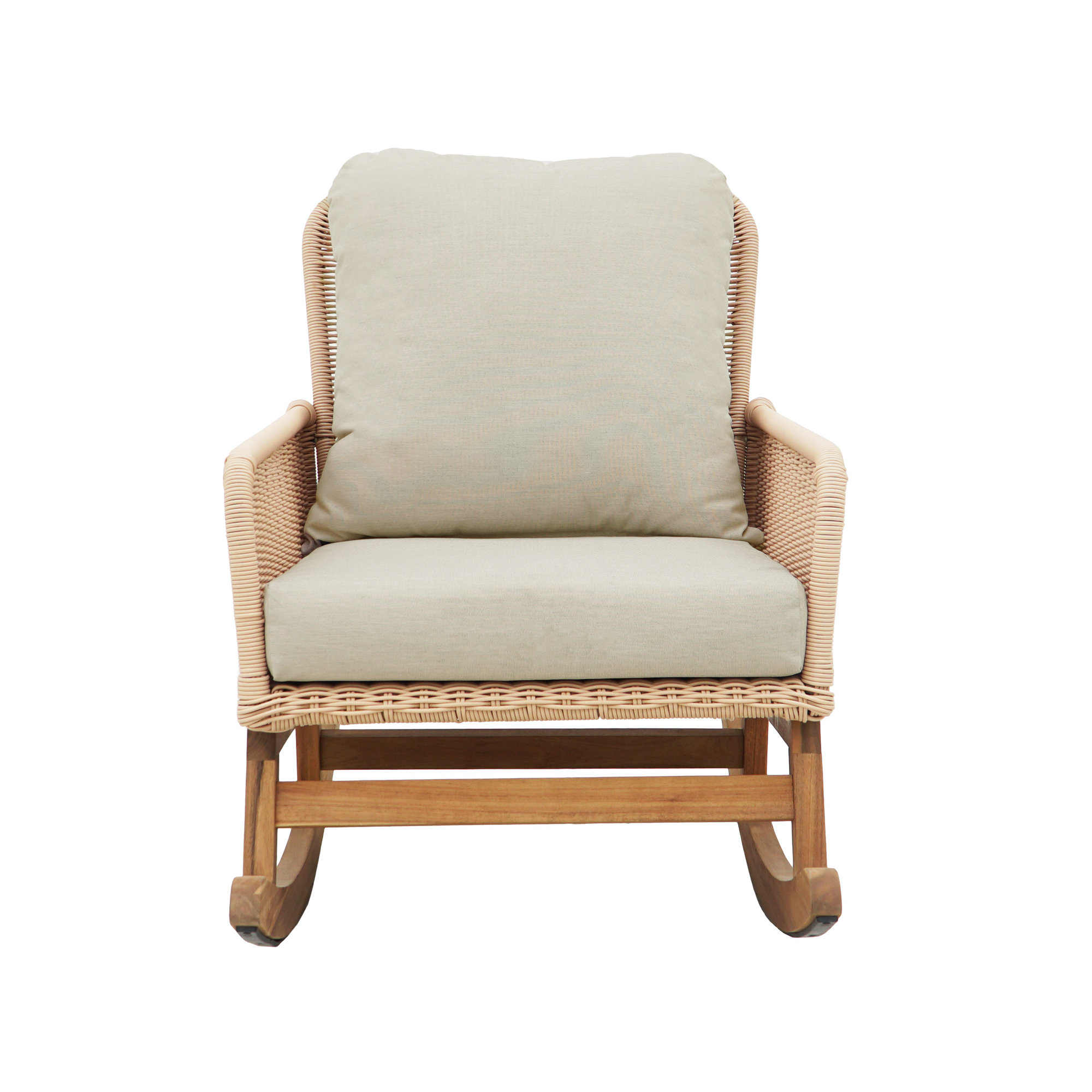 Bayou Breeze Contemporary Minimalist Wicker Rocking Chair | Wayfair