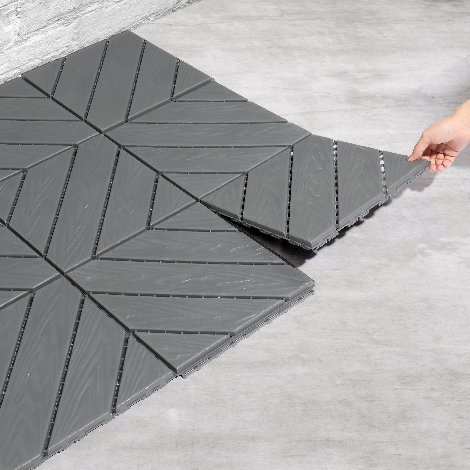 Winado 11.8'' L x 11.8'' W Plastic Interlocking Deck Tile & Reviews ...