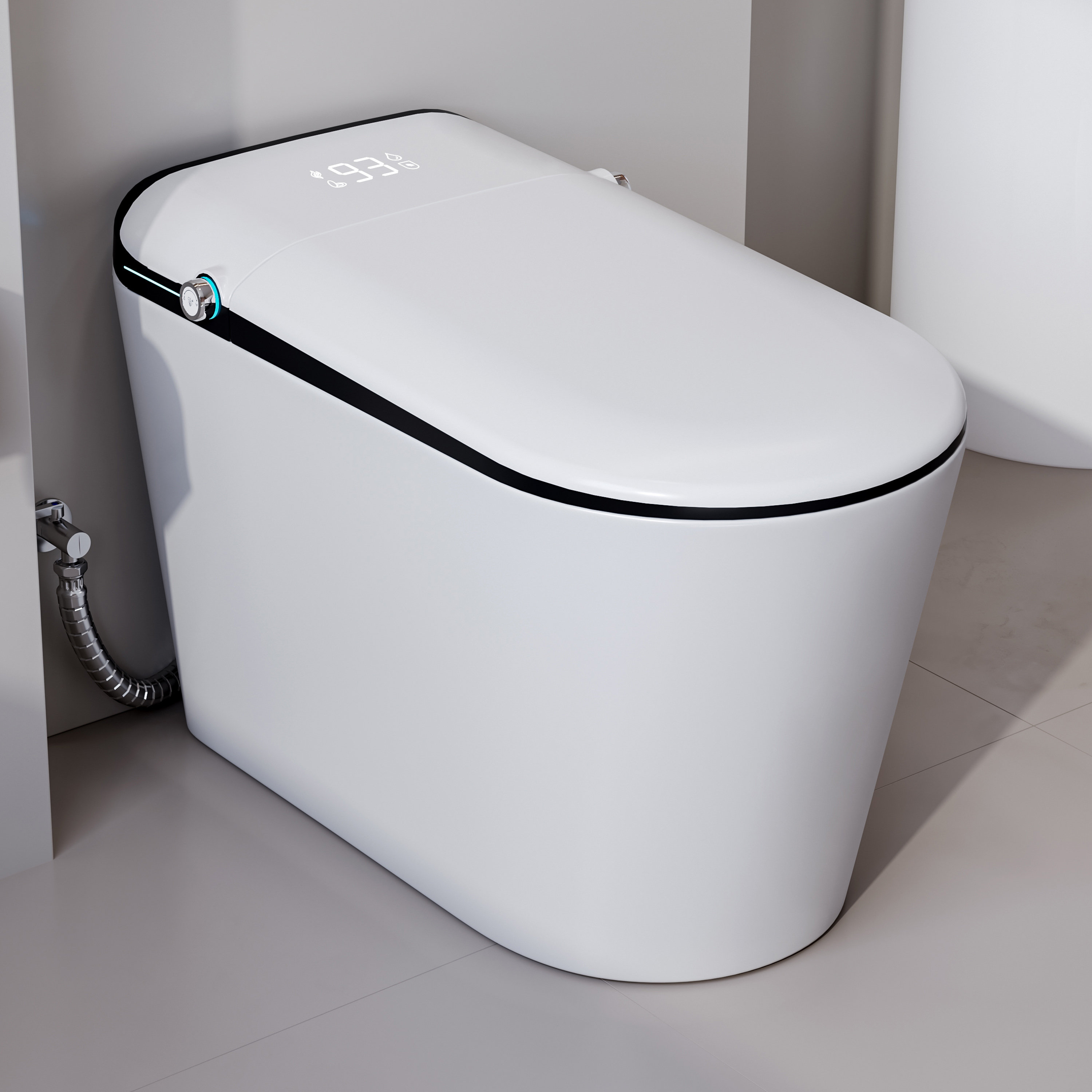 Eridanus Elongated Smart Bidet Toilet with Hands-Free Auto Open Lid ...