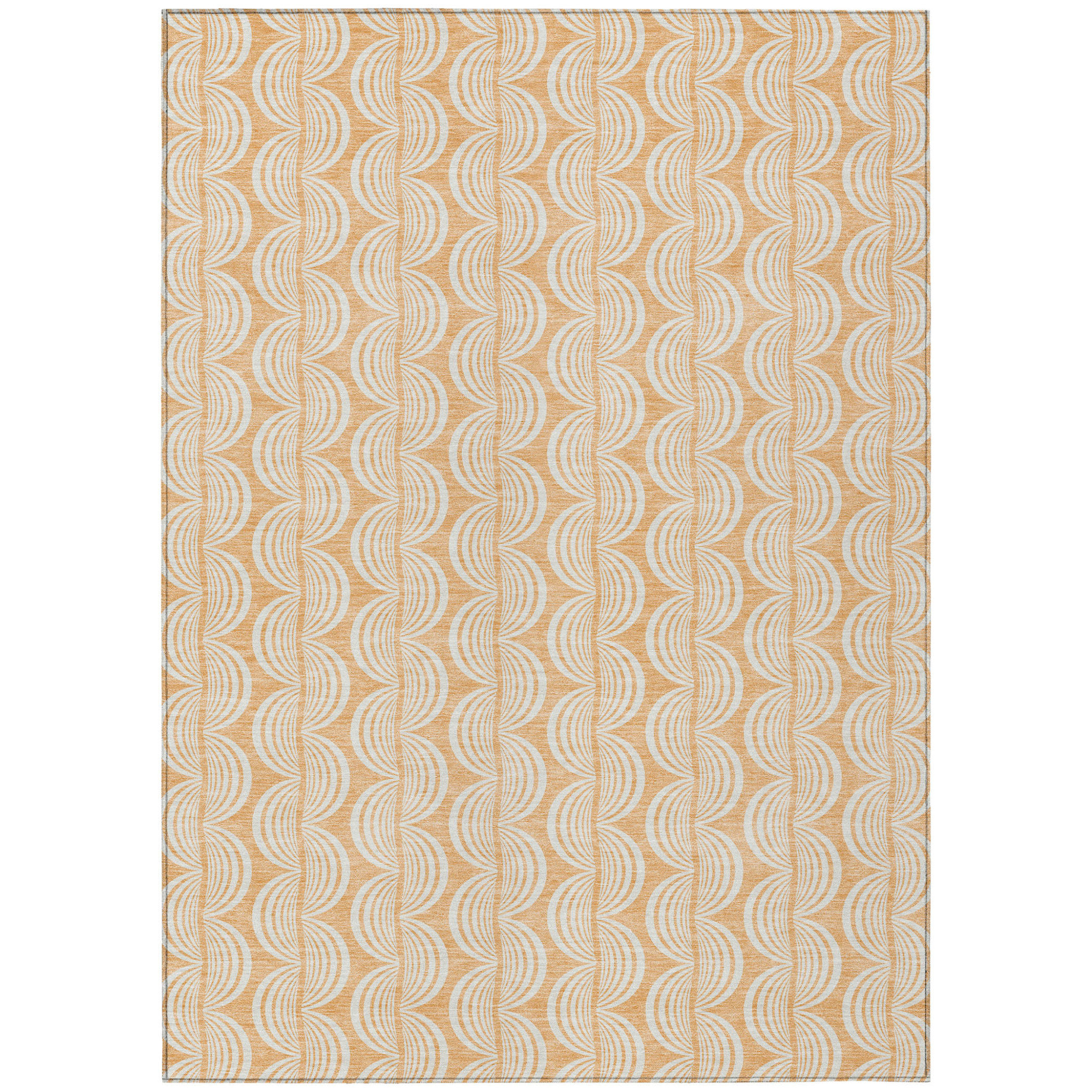 HomeRoots 3' X 5' Peach Ogee Washable Indoor Outdoor Area Rug | Wayfair