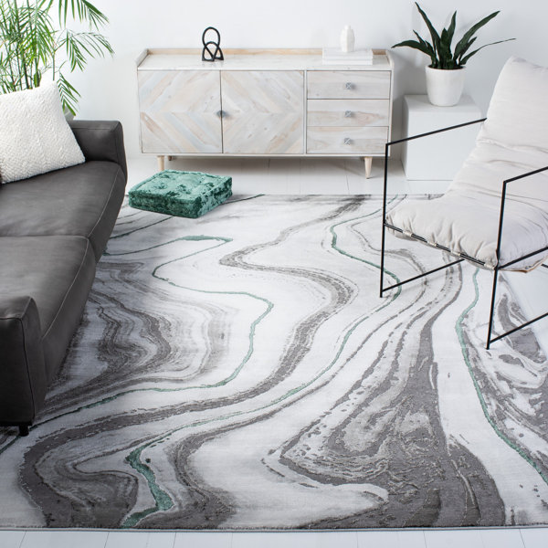 Wrought Studio Fluery Performance Abstract Rug & Reviews | Wayfair