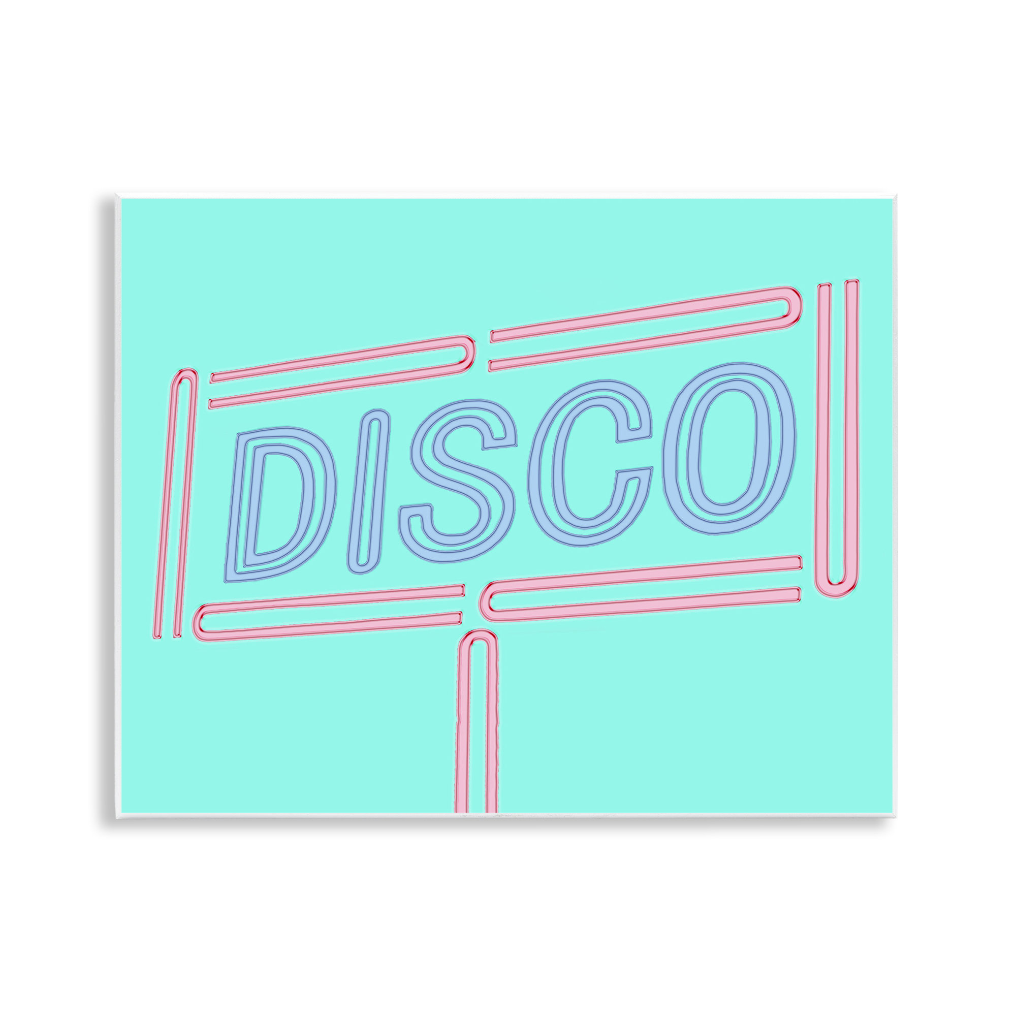 Stupell Industries Retro Disco Sign Wall Plaque Art by Sd Graphics ...