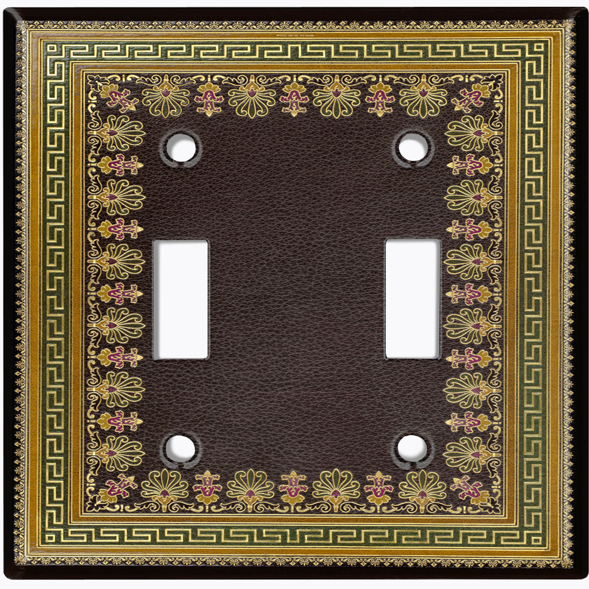 WorldAcc Victorian Vintage Elegant Frame Damask Flower 2-Gang Toggle ...