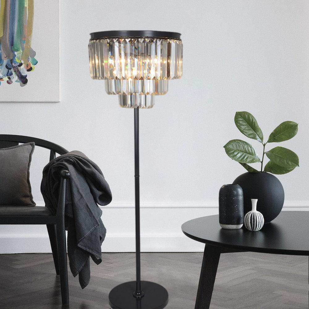 Mercer41 Geidy 64" Floor Crytal 3-Tier Lamp - Wayfair Canada