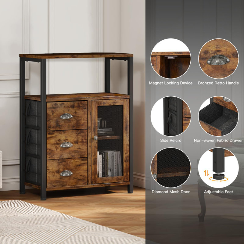 17 Stories Waylan Freestanding Bathroom Cabinet | Wayfair