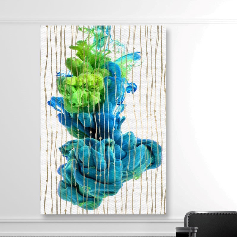 Latitude Run® 'Ink Spot II' Wrapped Canvas Graphic Art on Canvas ...