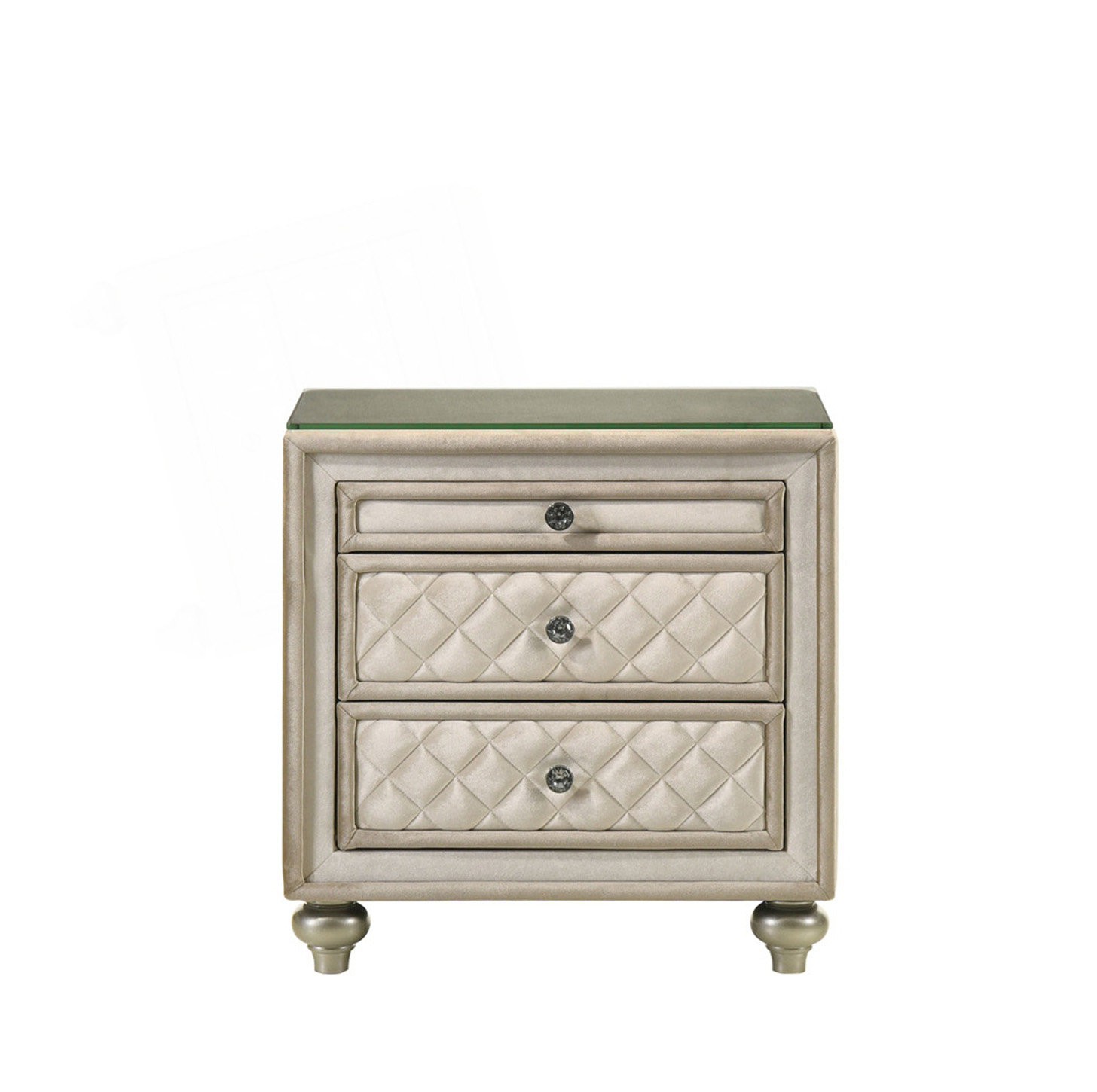 Alcott Hill® Nightstand With Tufted Drawers | Wayfair