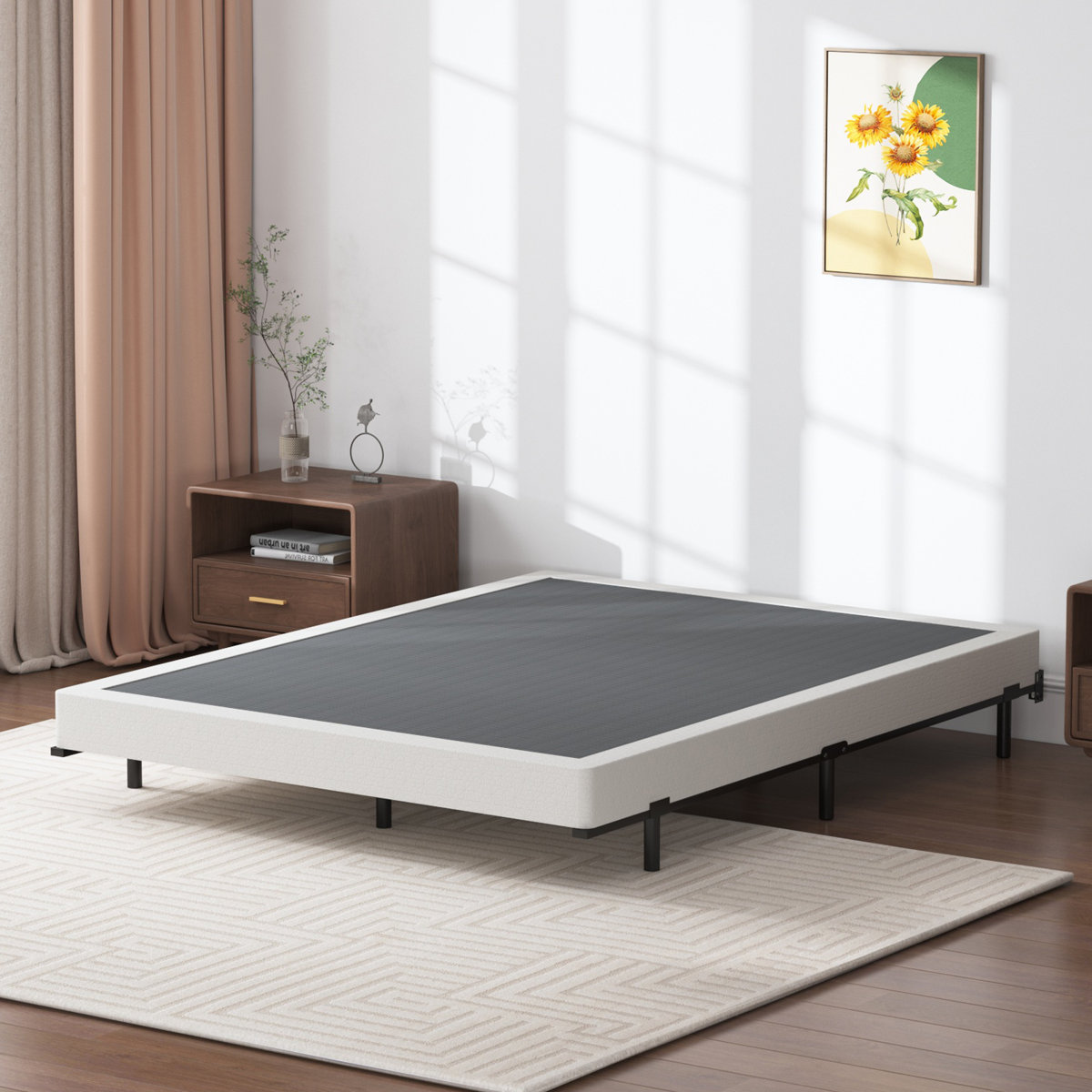 Ebern Designs 5 Inch Box Spring Low Profile Metal Frame Heavy Duty Easy ...