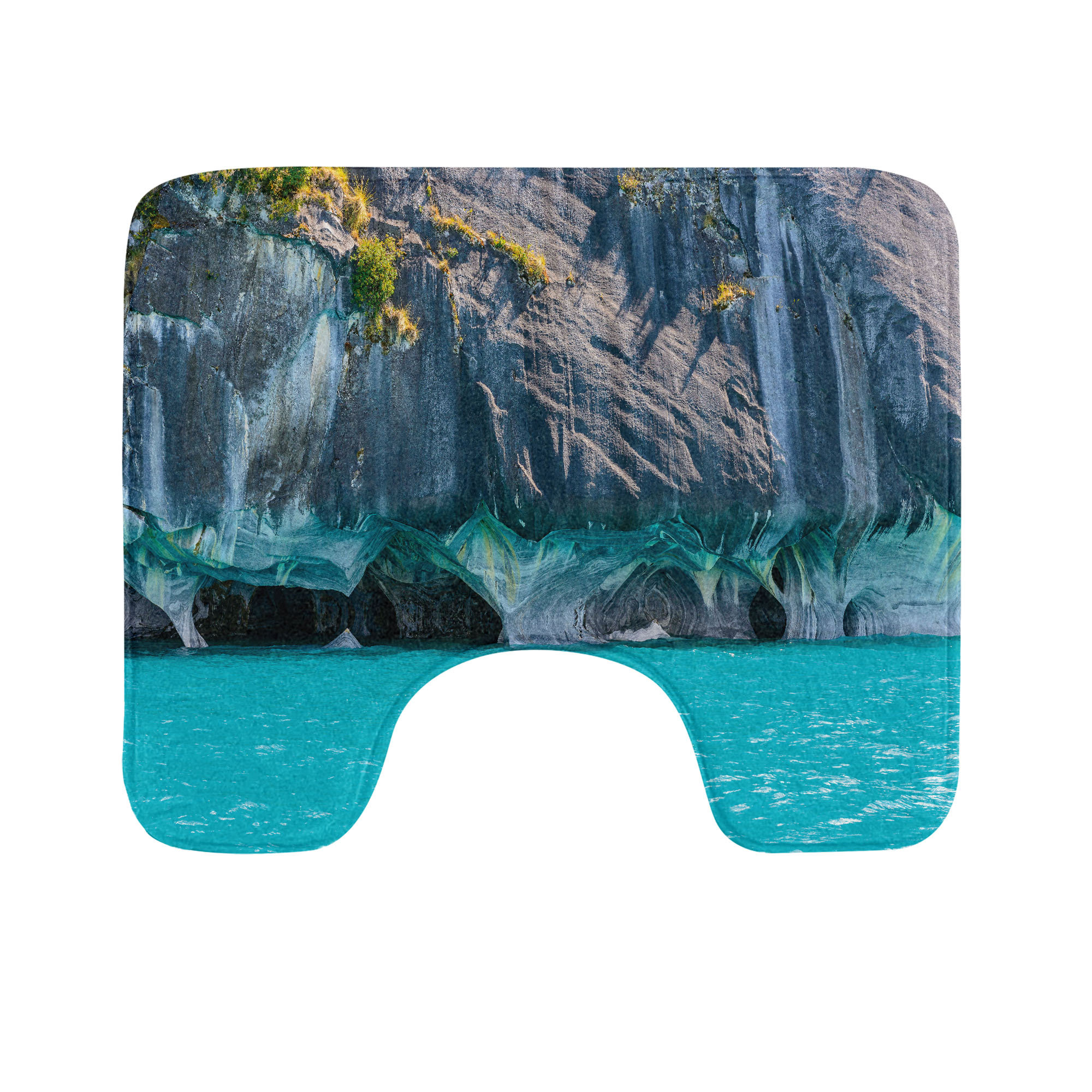 East Urban Home Turquoise Toilet Mat U-Shape Bathroom Rug 20" Purple ...