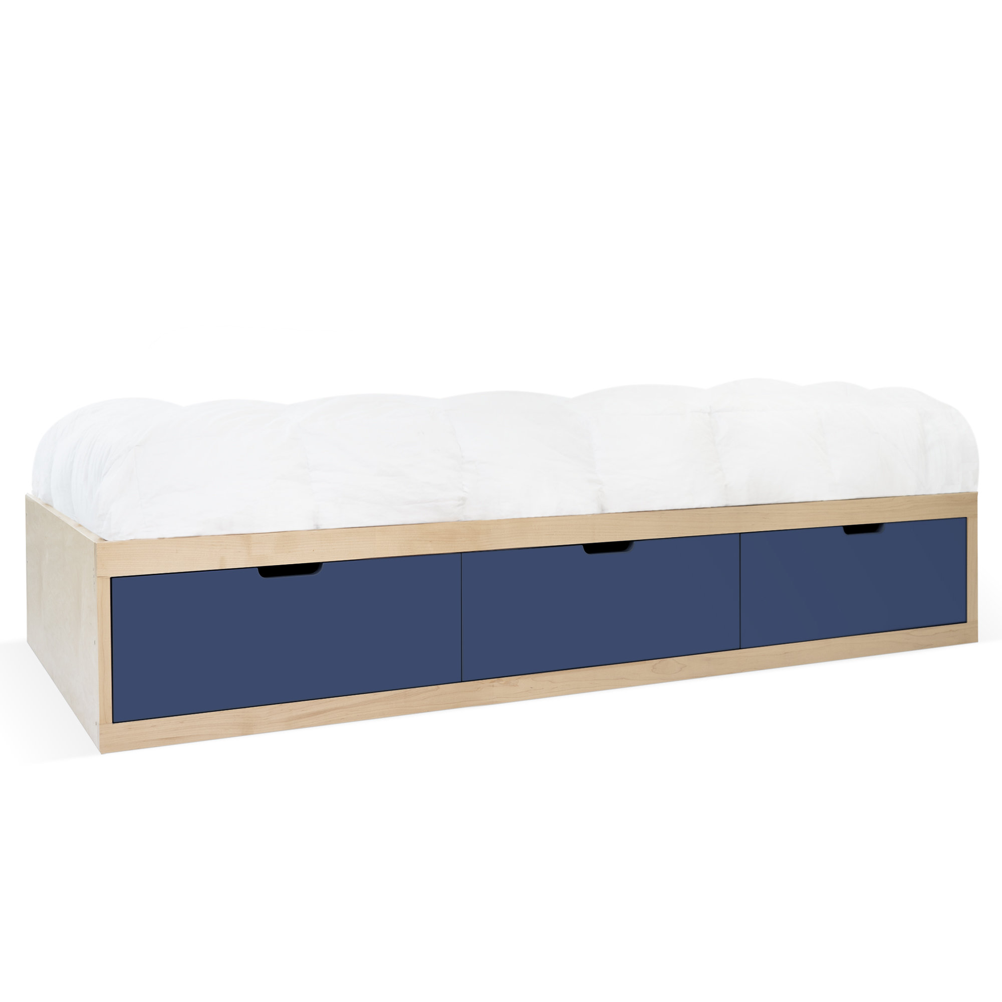 Nico and Yeye Zen 3 Drawer Solid Wood Platform Standard Bed & Reviews ...