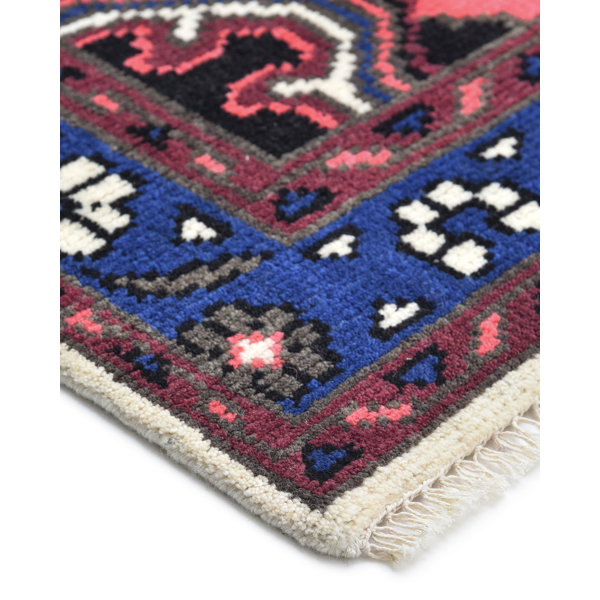 Matteson Hand-Knotted Red/White/Blue Rug | AllModern