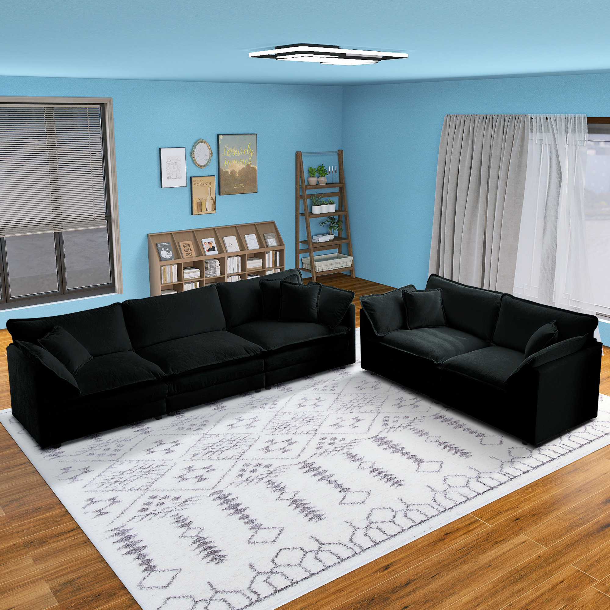 Latitude Run® Comfy Sofa Set with Deep Seats | Wayfair