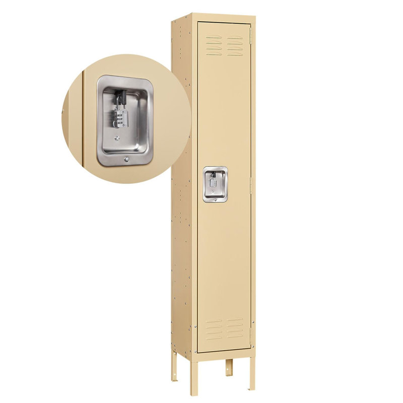 Steelcube Metal 1 - Tier 12'' Gym & Locker Room Locker with Padlock ...