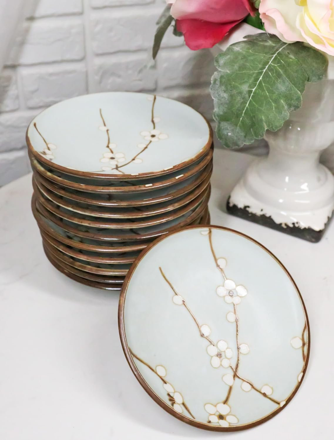 Lark Manor™ Beichner Polyresin Salad Or Dessert Plate , Set of 12 | Wayfair