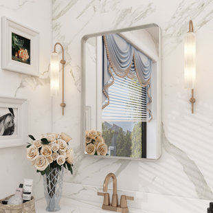 Rectangle Silver Wall Mirrors You'll Love | Wayfair