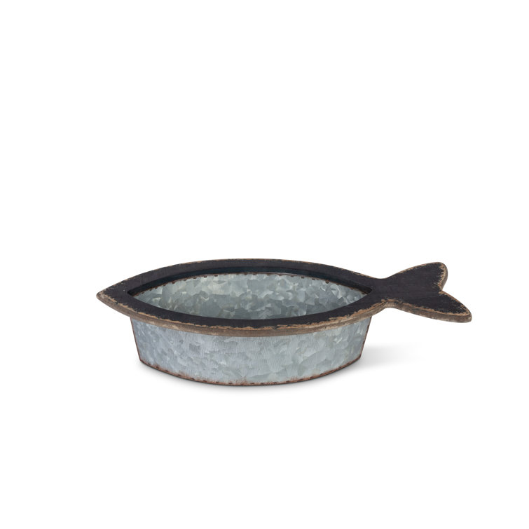 Breakwater Bay Nested Fish 2 Piece Metal Bucket Set | Wayfair