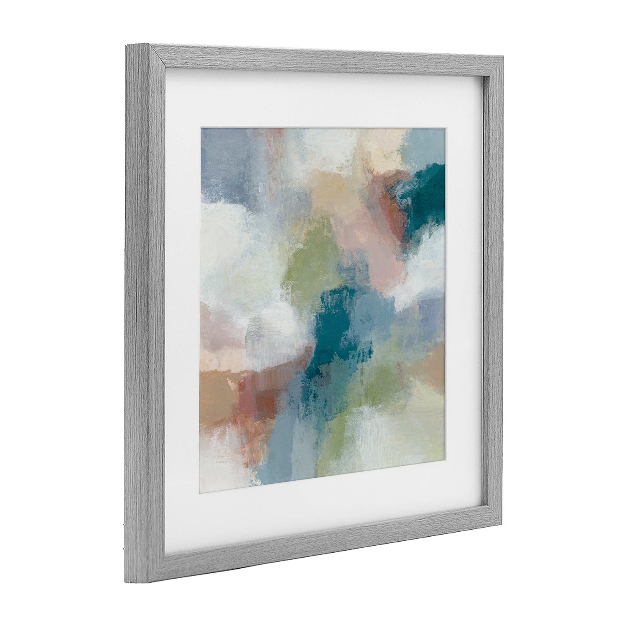 Ebern Designs Colourful Blended Hues Framed Print Under Glass, design ...