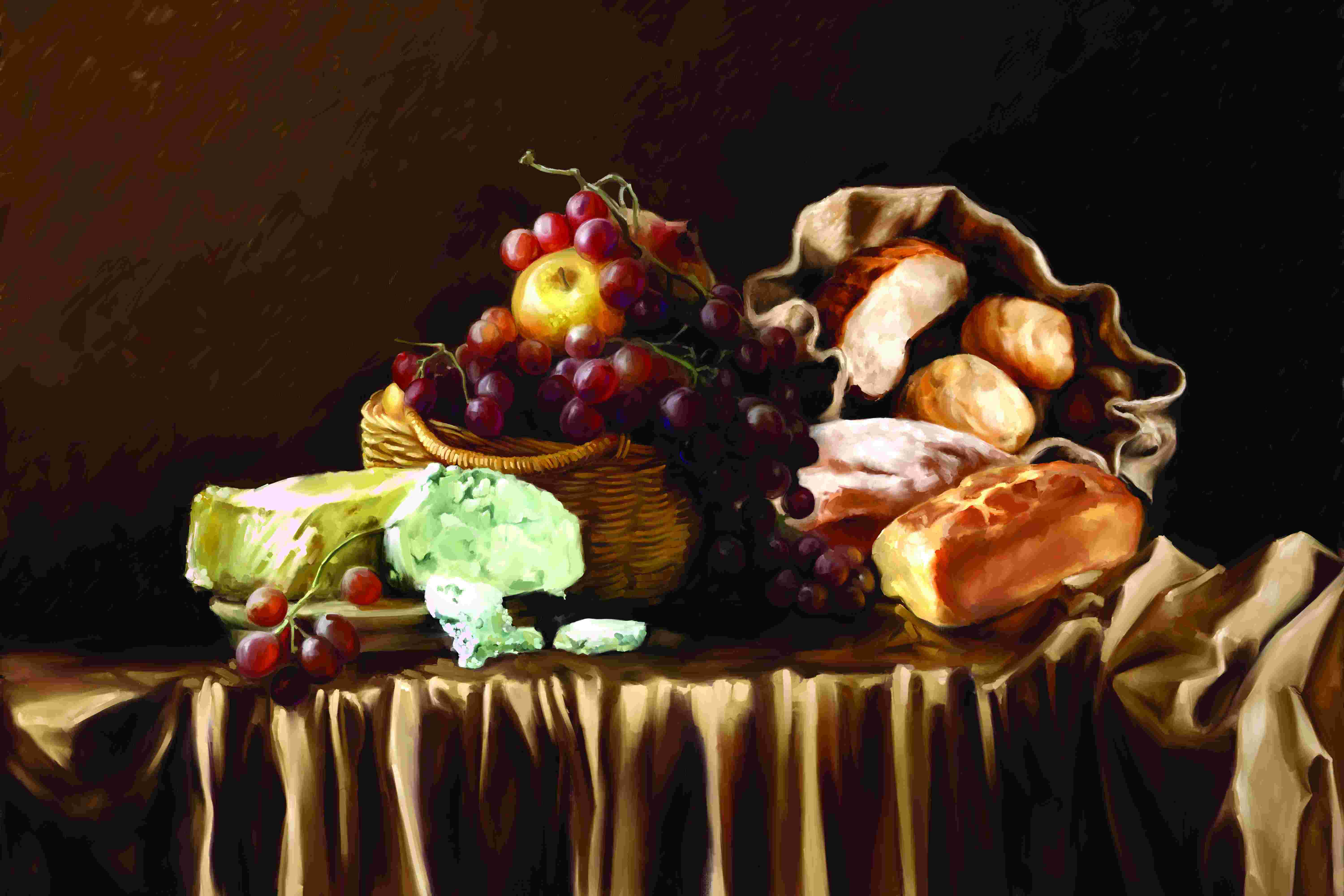 Winston Porter Bread Still Life - Wrapped Canvas Photograph | Wayfair