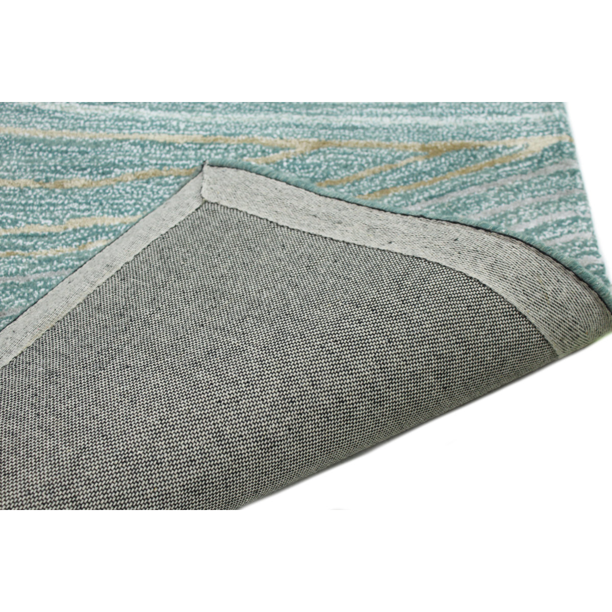 Darya Home Yong Collection Contemporary Abstract Area Rug Teal | Wayfair