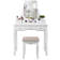 Three Posts Arkin Dressing Table Set with Mirror | Wayfair.co.uk