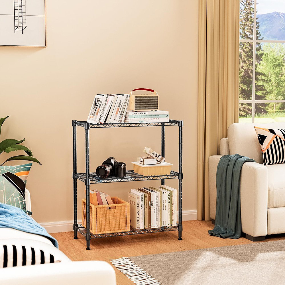 Latitude Run® 750 Lbs 3 Tier Storage Rack Metal Wire Shelving Unit ...