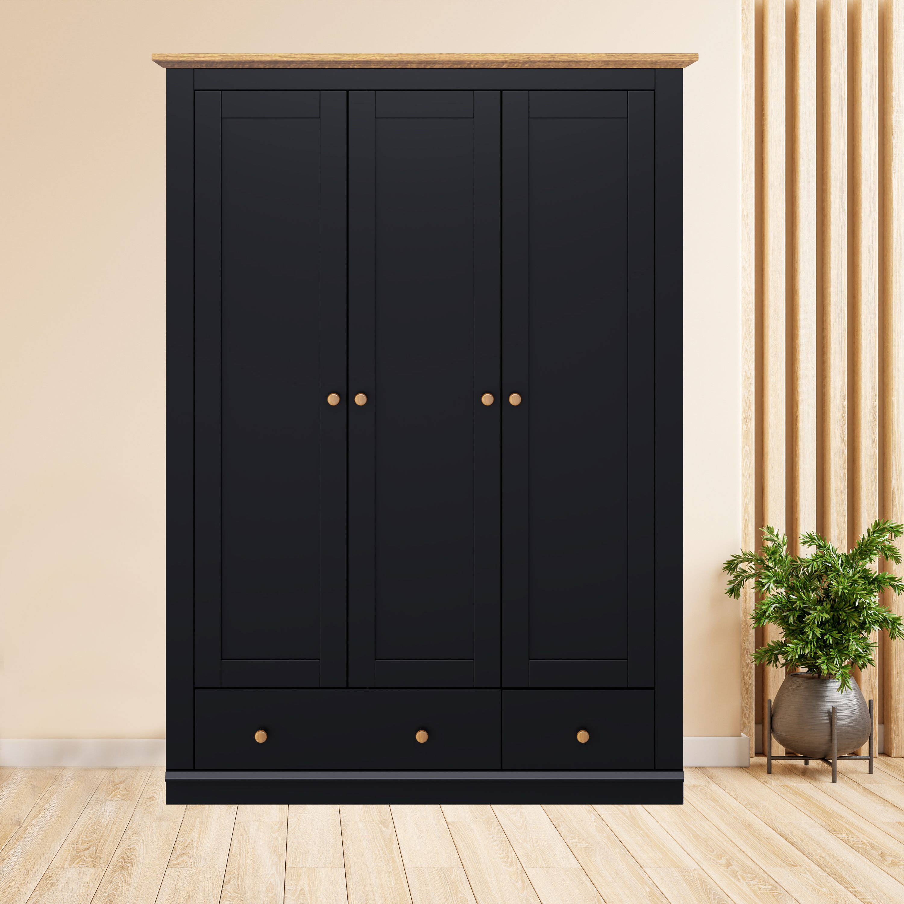 Lark Manor™ Modern minimalist high storage closet armoire wardrobe with ...