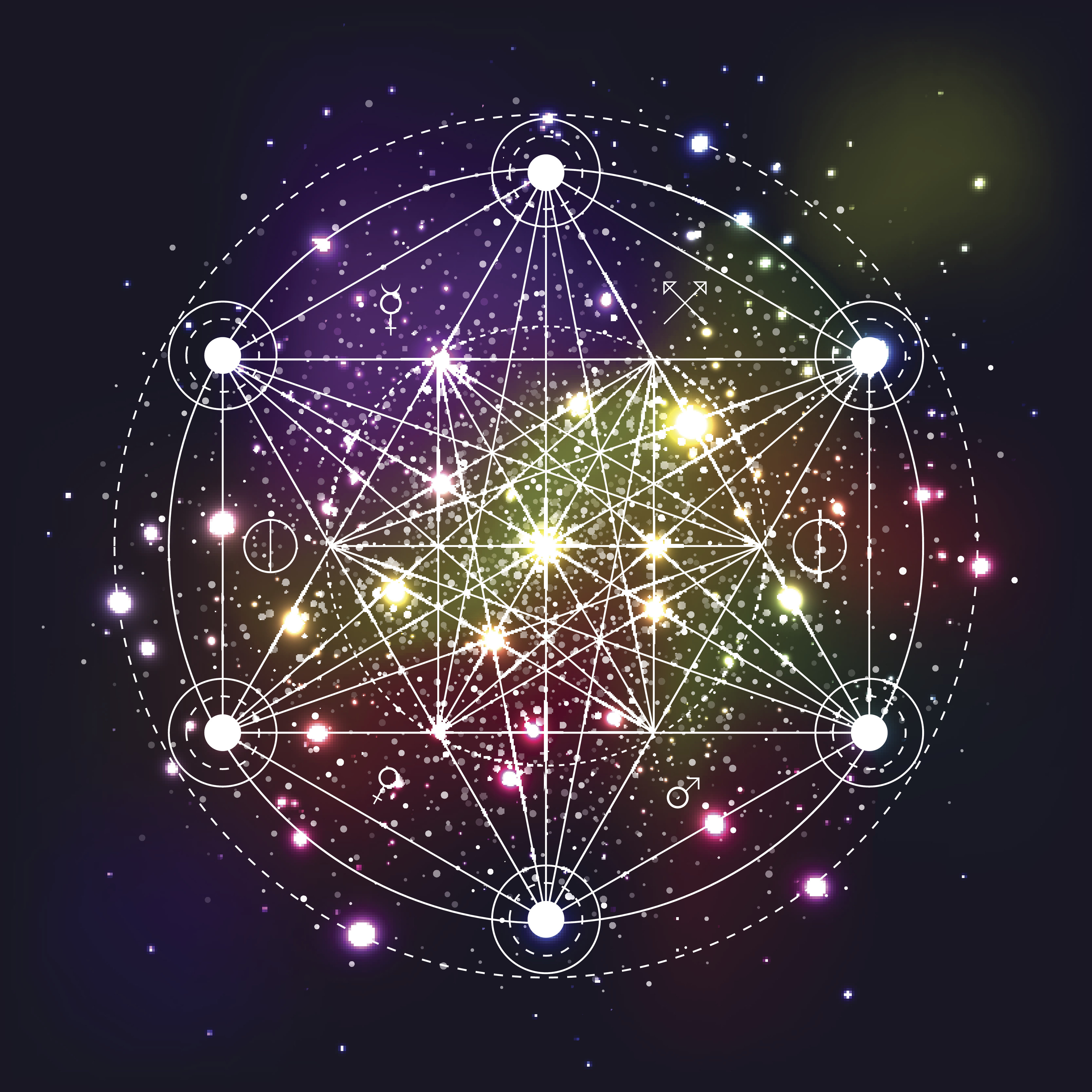 Dakota Fields Mystical Geometry Symbol by Olga_Rom - Wrapped Canvas ...