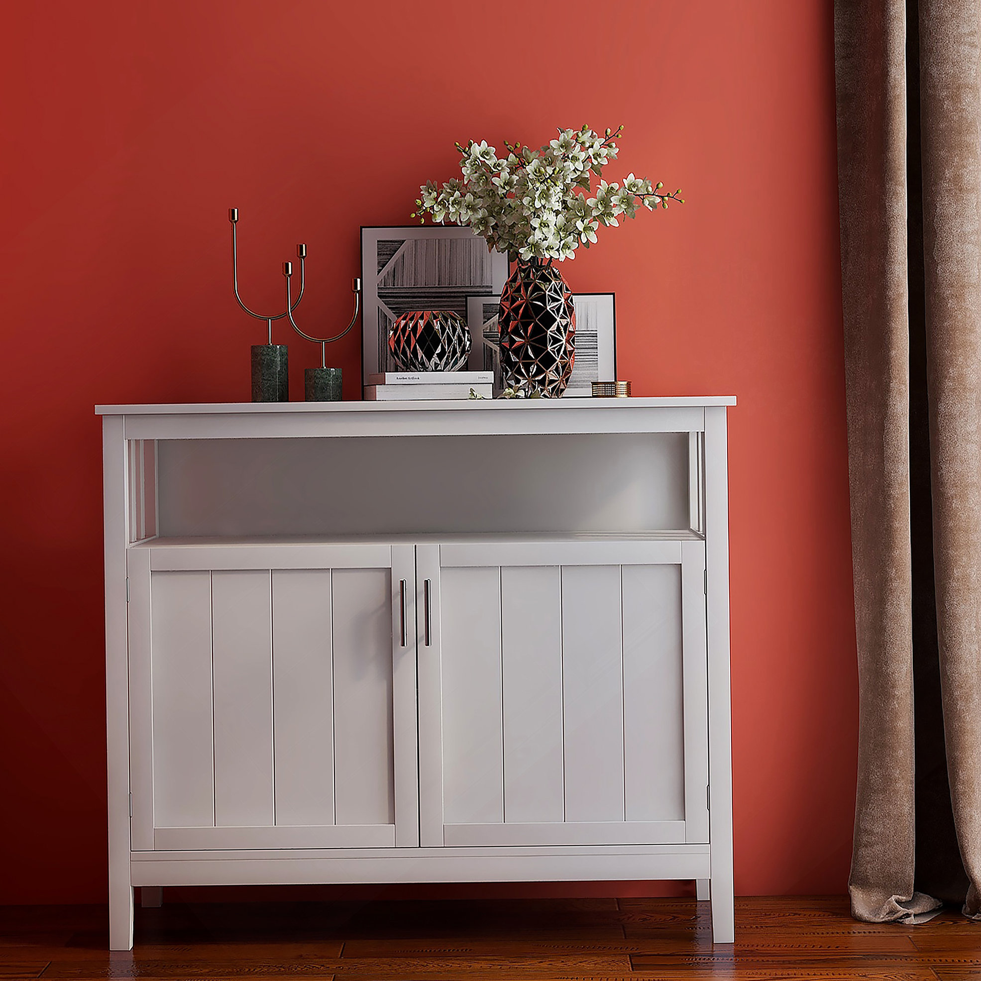 Red Barrel Studio® Kitchen storage sideboard and buffet server cabinet ...