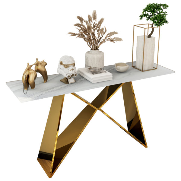 X & Cross Leg Console Tables You'll Love | Wayfair