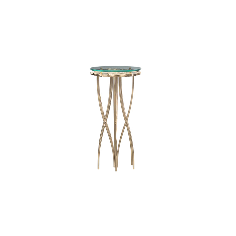 Maitland-Smith Glass Top Abstract End Table | Wayfair