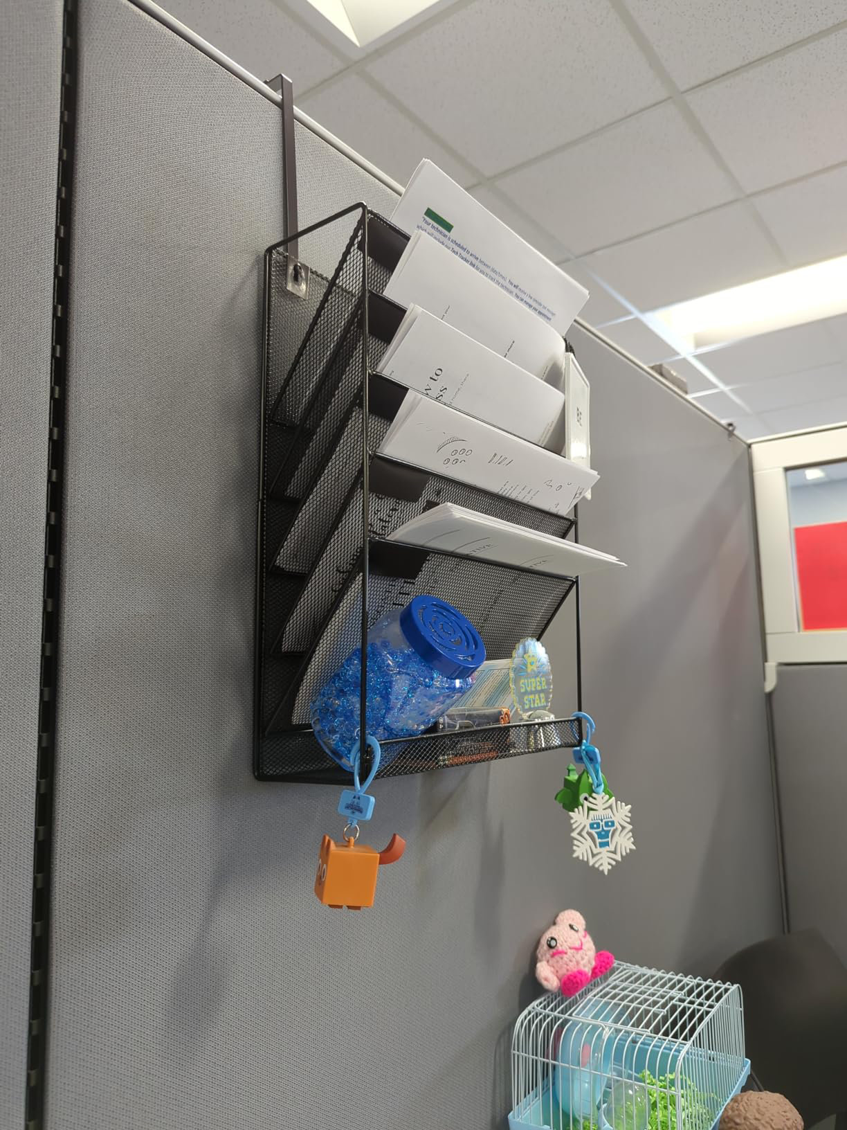 Rebrilliant Desktop Vertical Mail Paper Folder Holder Rack with Bottom ...