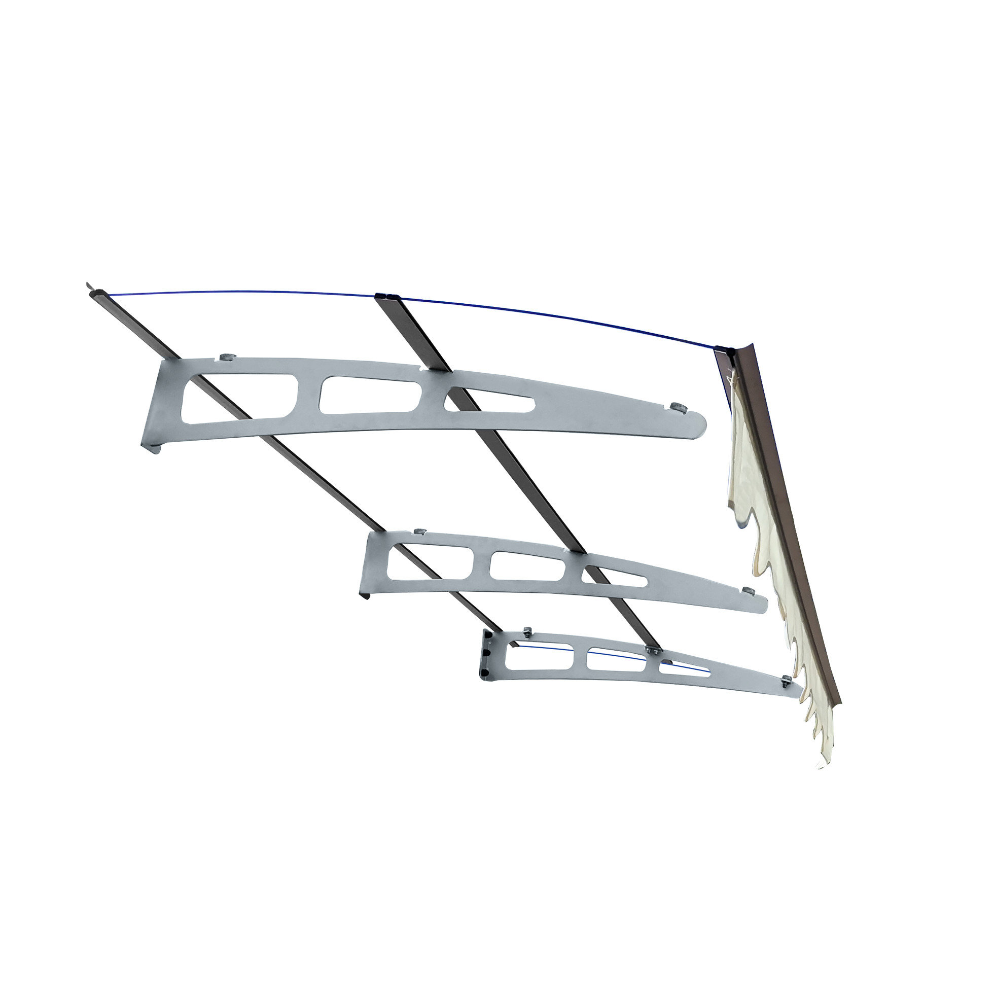 Arlmont & Co. Square Canopy Awning 79"X34" - Polycarbonate & Aluminum ...