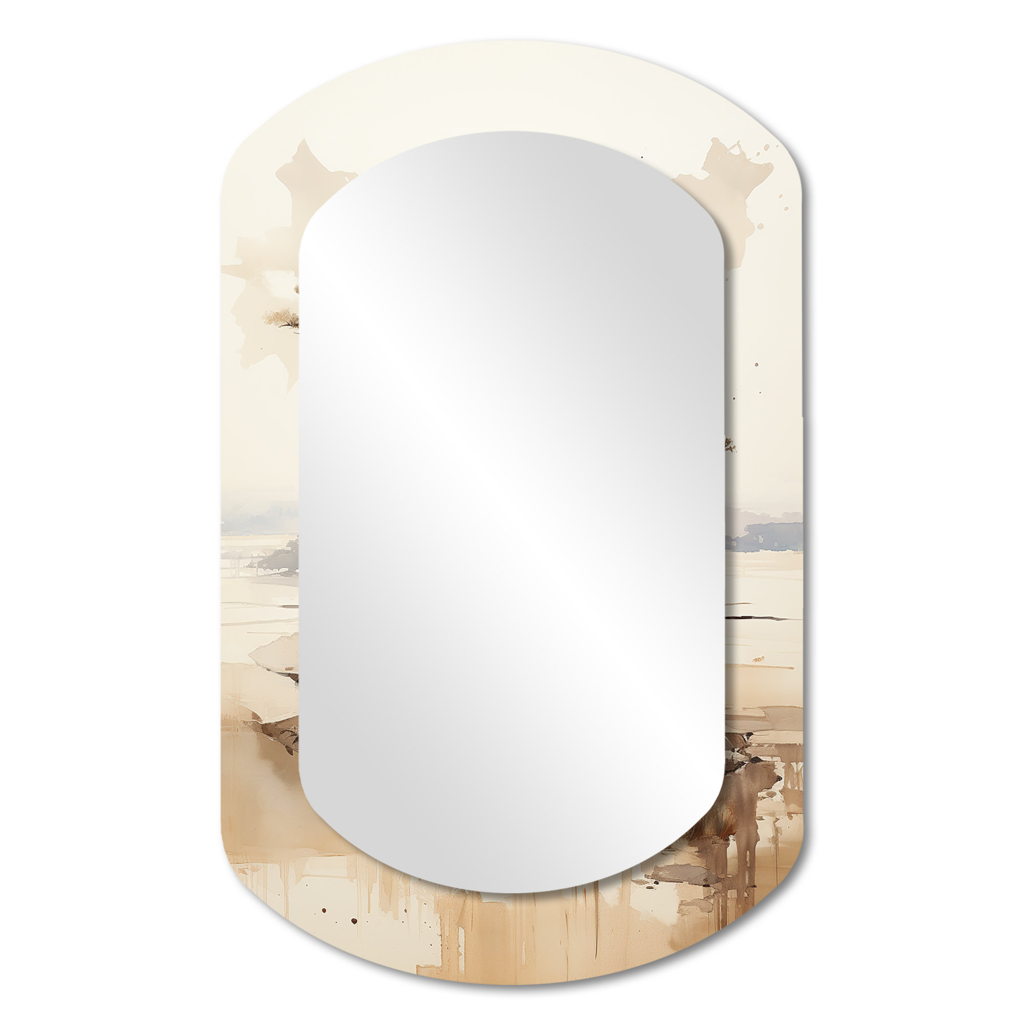 Ivy Bronx Beige Minimalism African lansdcape 1 - Arican Tree Cylinder ...