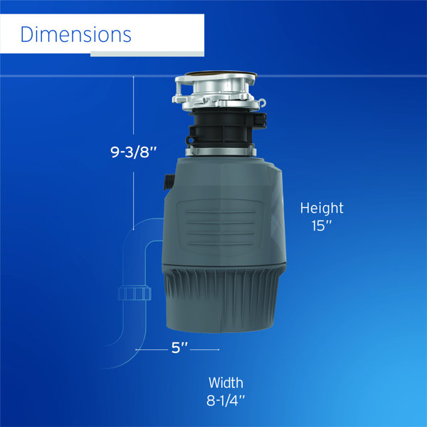 InSinkErator Evolution Cover Control 3/4 HP Garbage Disposal, Advanced ...