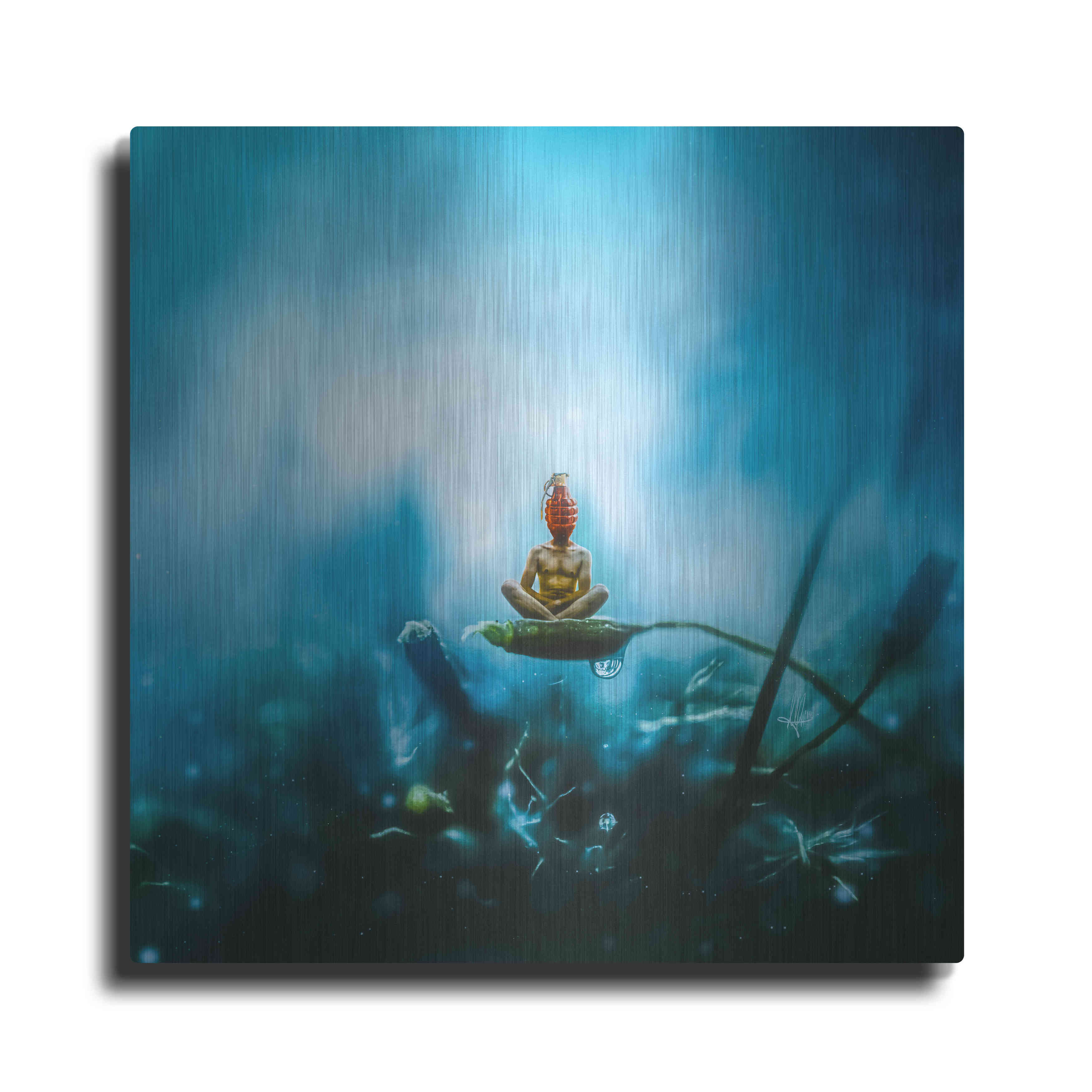 Trinx Luxe Metal Art 'Temporary Peace' By Mario Sanchez Temporary Peace ...