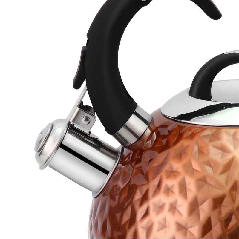 HAUS ROLAND 3.2 Quarts Stainless Steel (18/10) Whistling Stovetop Tea ...