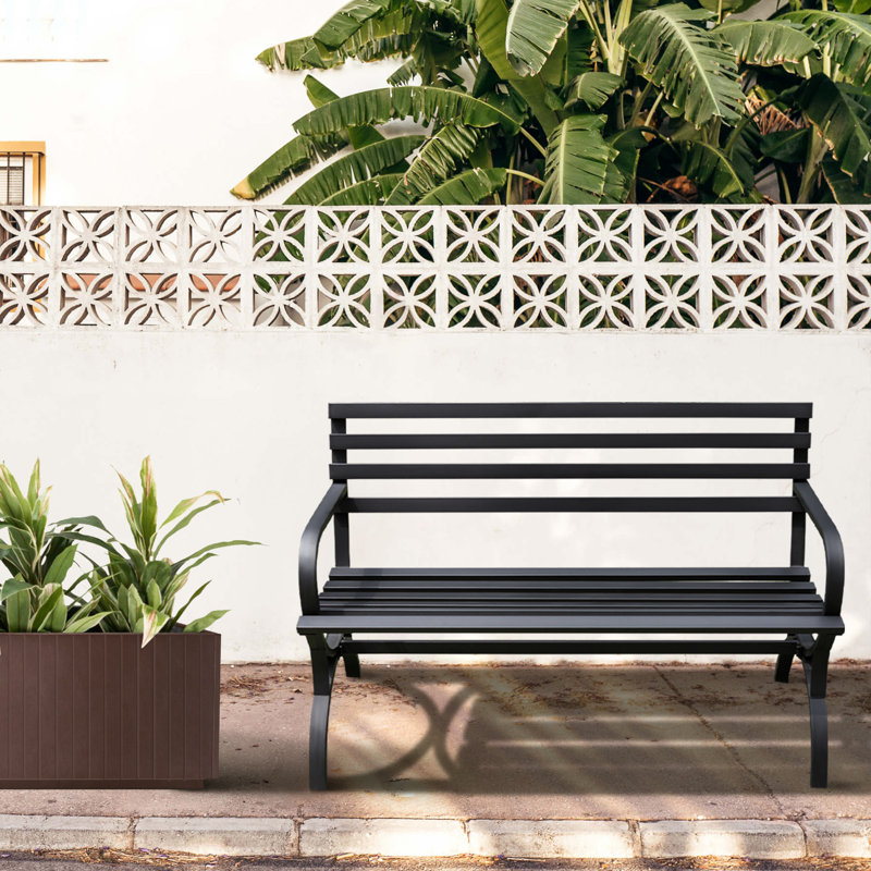 Lark Manor™ Ariyanah Metal Outdoor Bench & Reviews | Wayfair